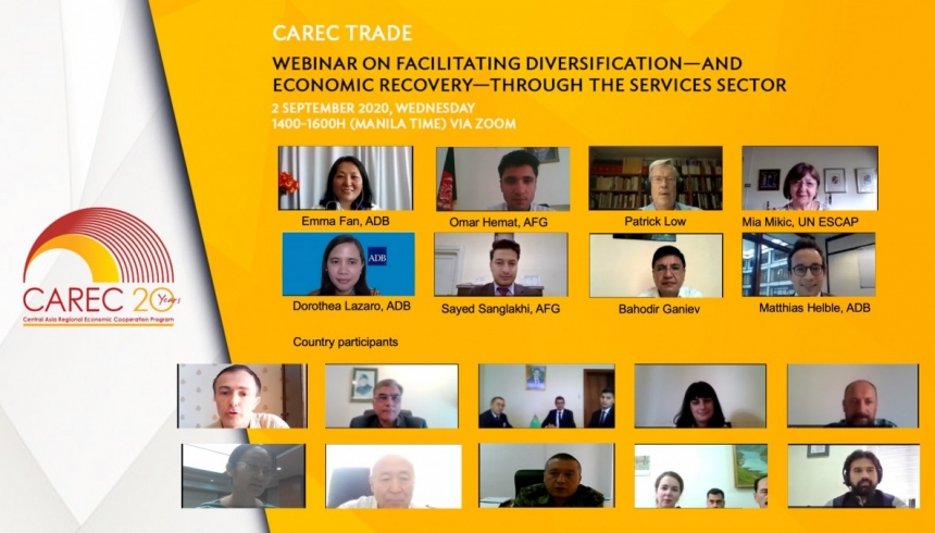 CAREC Webinar on Facilitating Diversification—and Economic Recovery—through the Services Sector ...