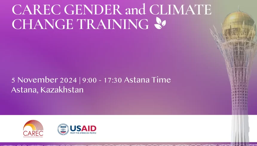 CAREC Gender and Climate Change Capacity Building Training | CAREC Program Event