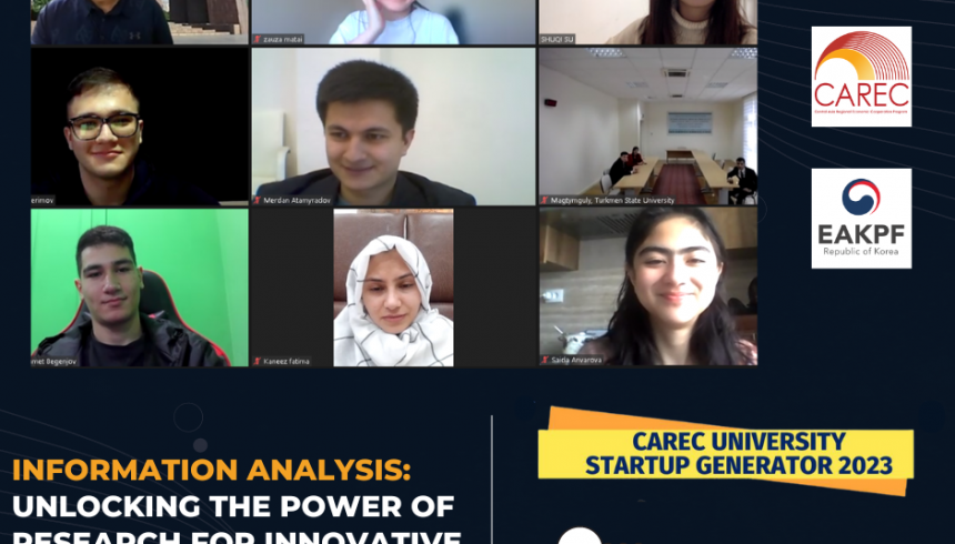 CAREC University Startup Generator 2023: Information Analysis - Unlocking the Power of Research ...