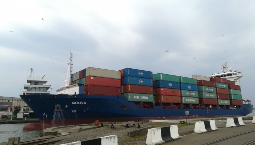 Typical Short Sea Container Ship in the Black Sea Trading | CAREC ...
