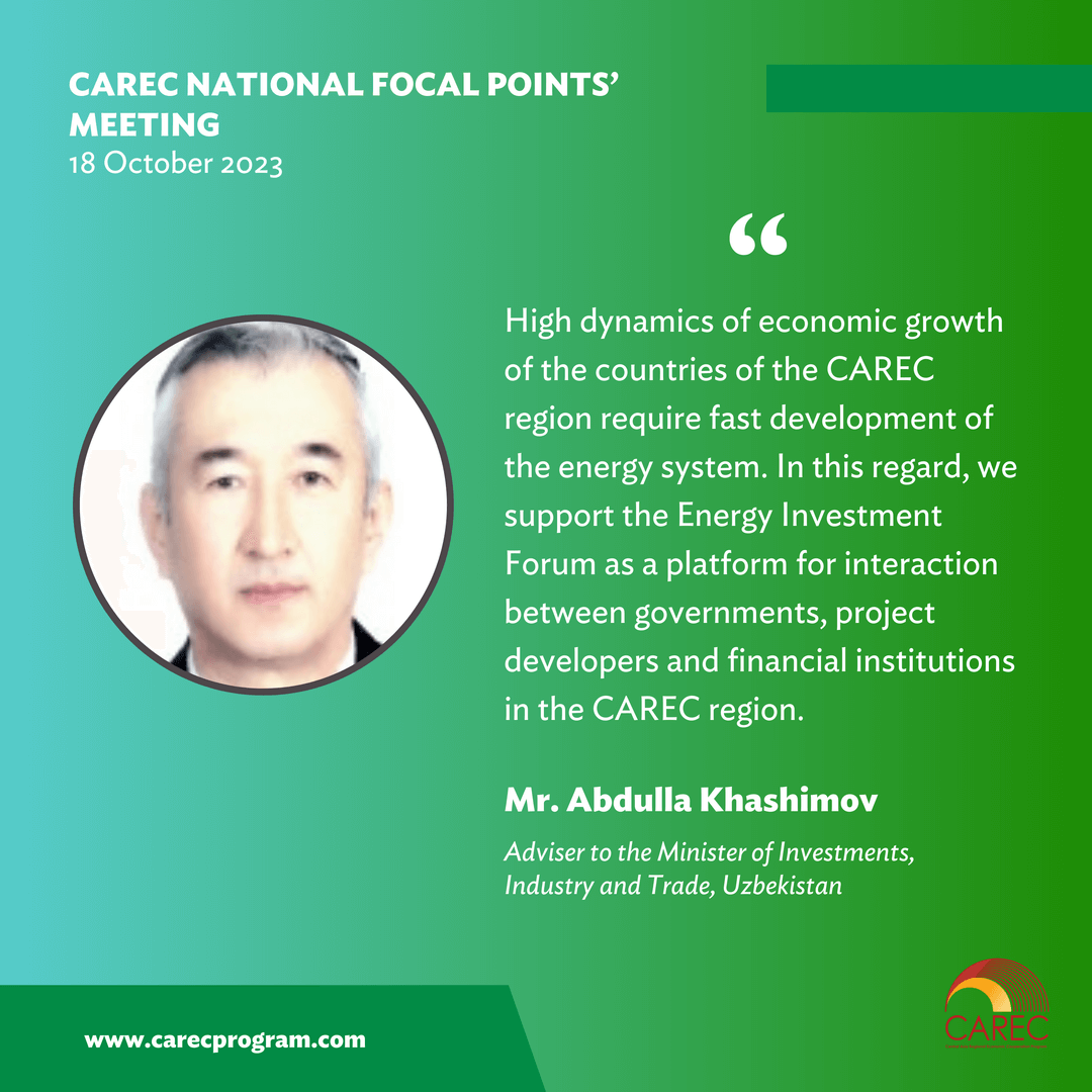 22nd CAREC Ministerial Conference | CAREC Program