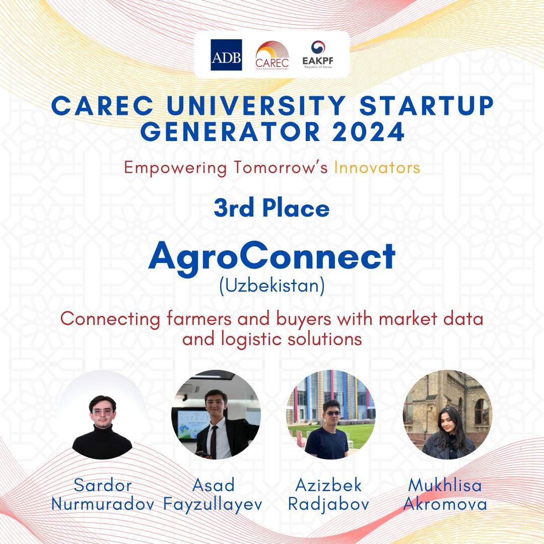 CAREC University Startup Generator 2024 - Regional Finals | CAREC Program Event